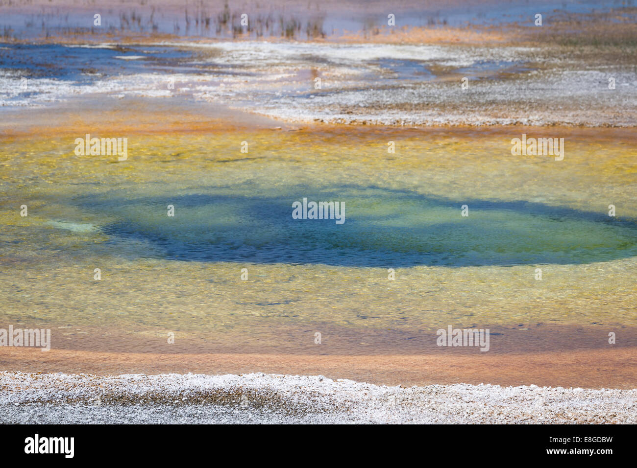 chromatic pool in yellowstone national park with beautiful vibrant ...