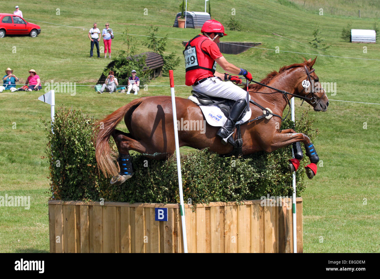 Paul Tapner on Pioneer Milly at Barbury Castle Horse Trials 2013 Stock ...
