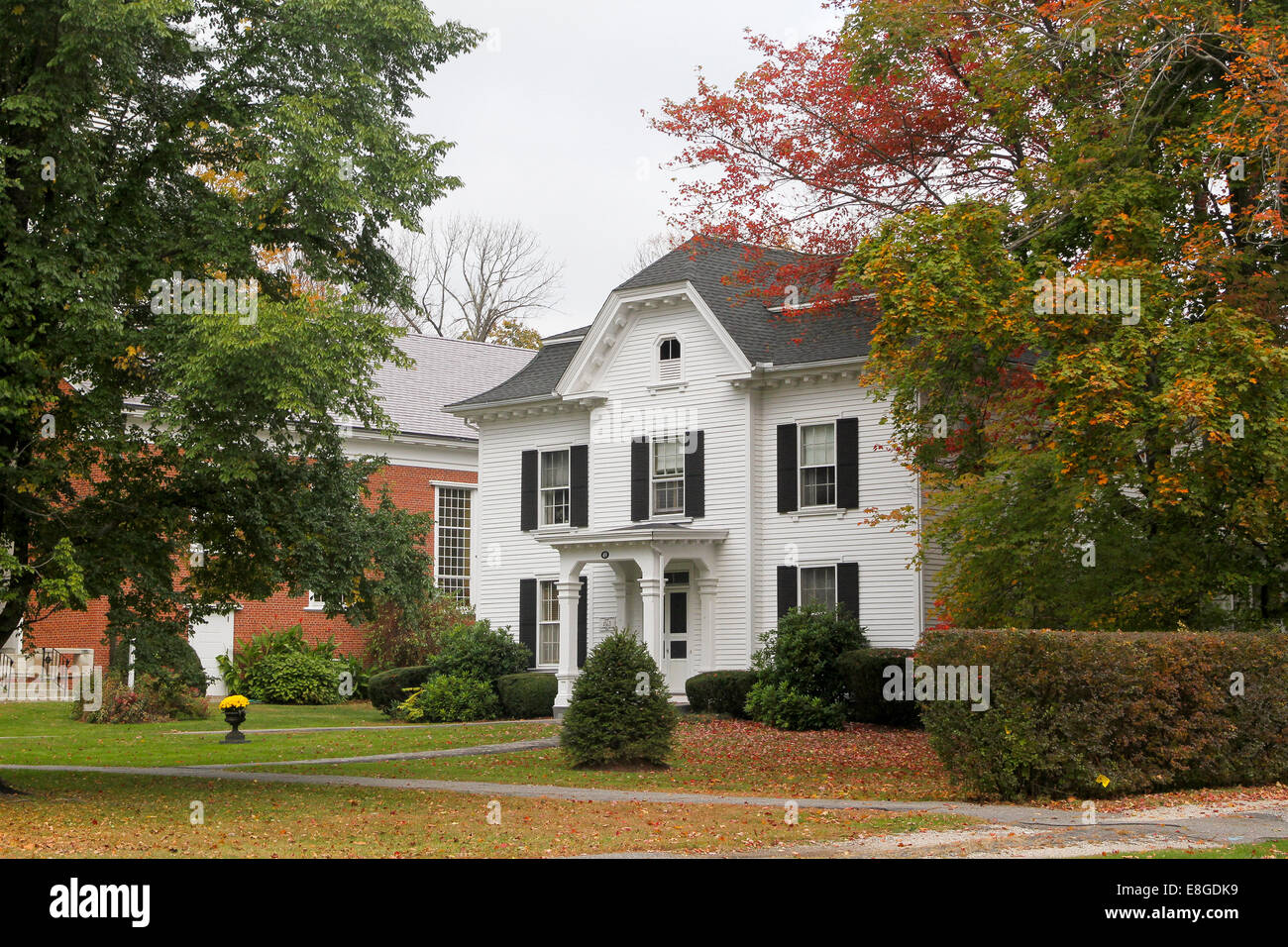 Autumn view of a home in Litchfield, Connecticut, USA Stock Photo - Alamy