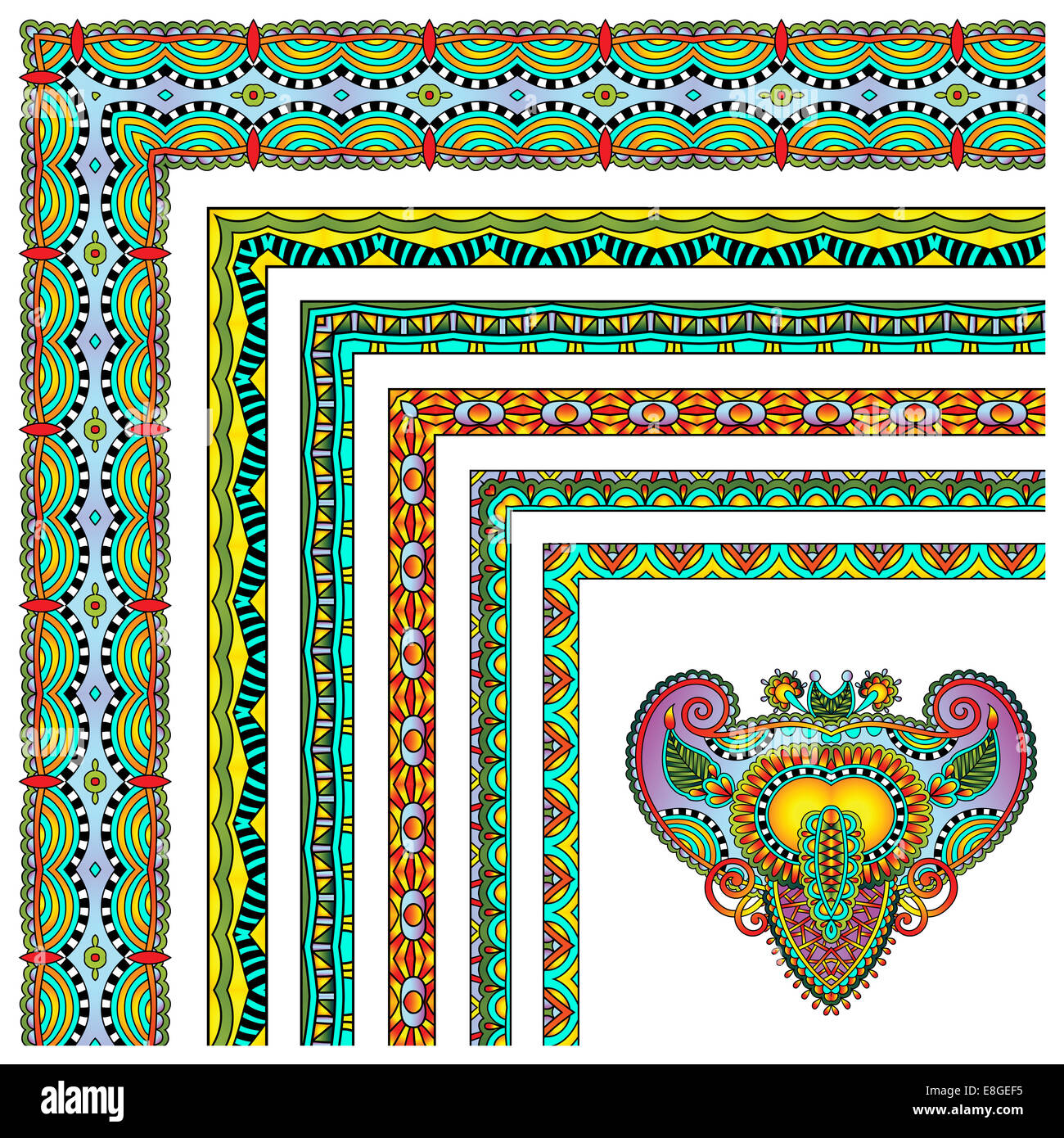 collection of ornamental floral vintage frame design Stock Photo - Alamy