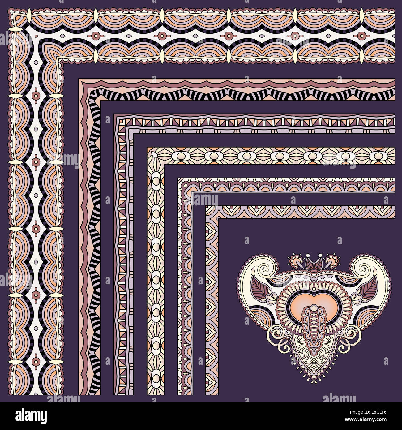 collection of ornamental floral vintage frame design Stock Photo - Alamy