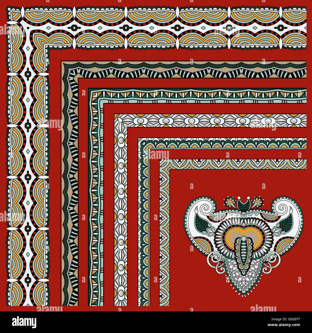 collection of ornamental floral vintage frame design Stock Photo - Alamy