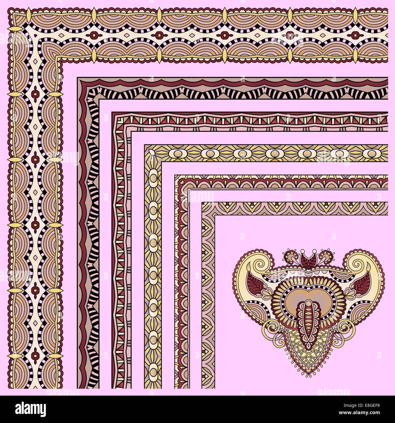 collection of ornamental floral vintage frame design Stock Photo - Alamy