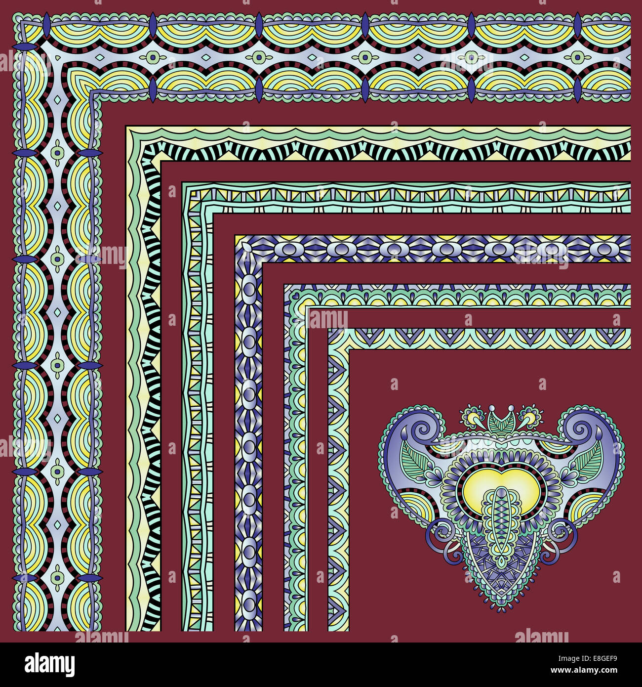 collection of ornamental floral vintage frame design Stock Photo - Alamy