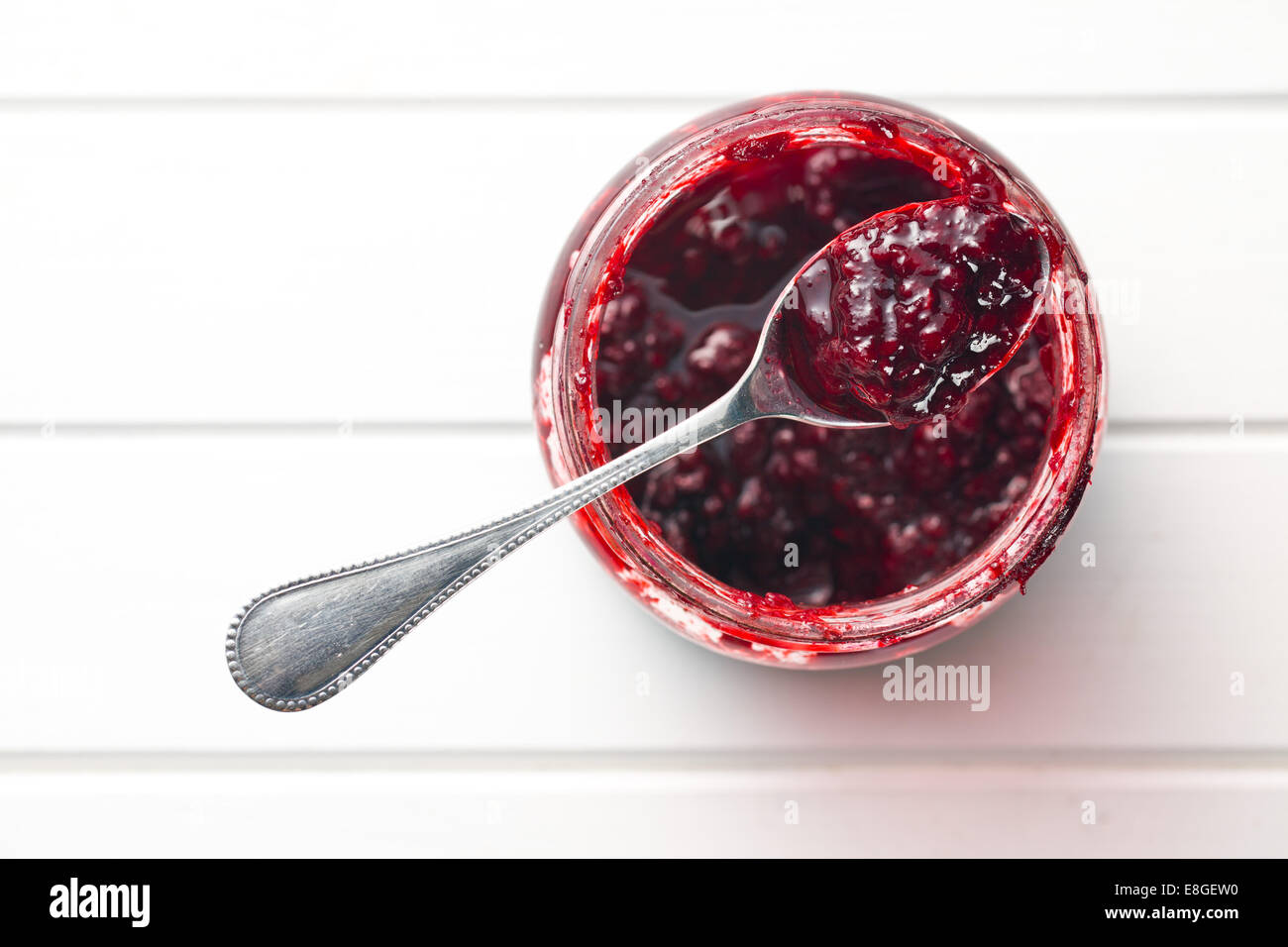 top view of fruity jam Stock Photo - Alamy