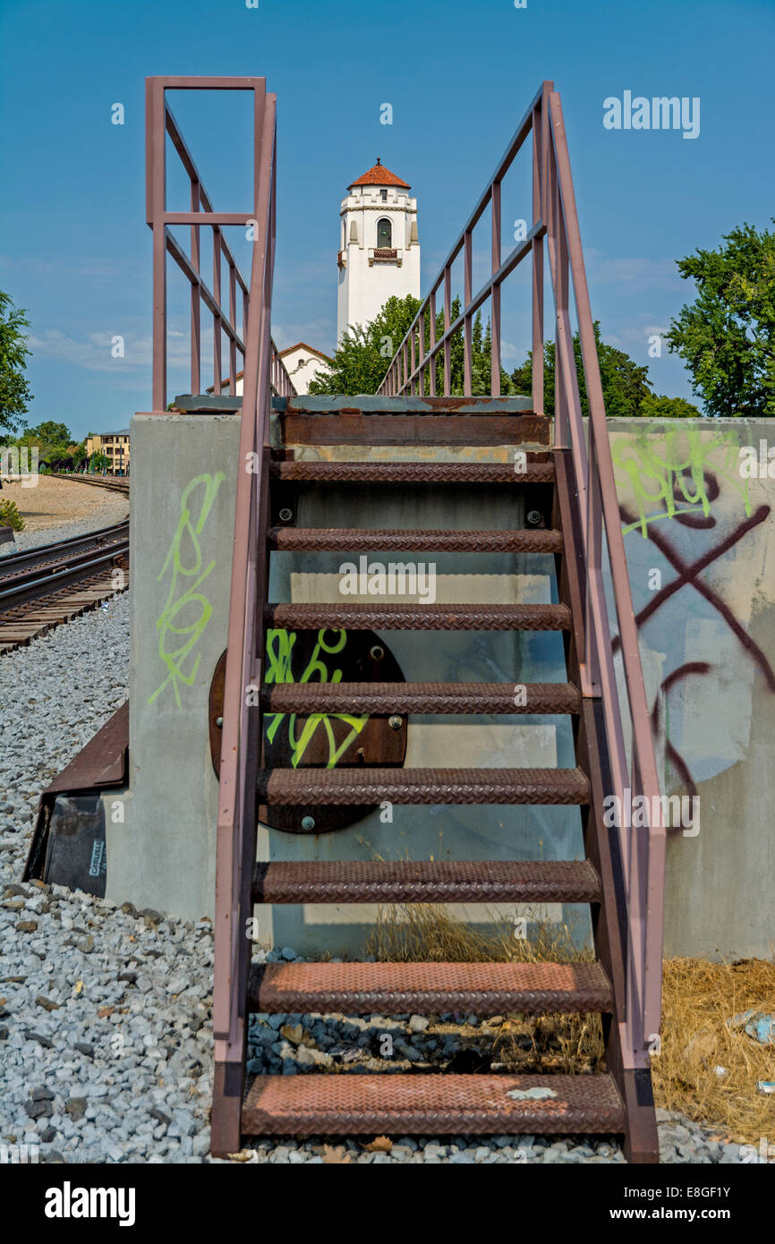 Train tracks and depot in Boise Idaho Stock Photo - Alamy