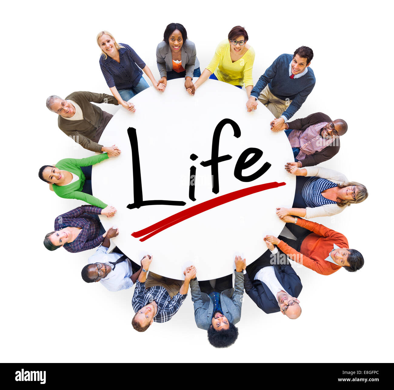 Live life hands people team word hi-res stock photography and images ...