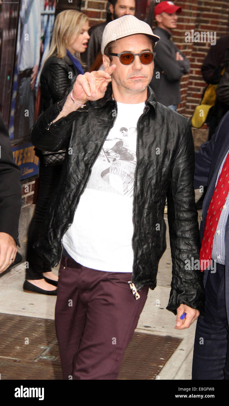New York, USA. 7th Oct, 2014. Actor ROBERT DOWNEY JR. arrives for his ...