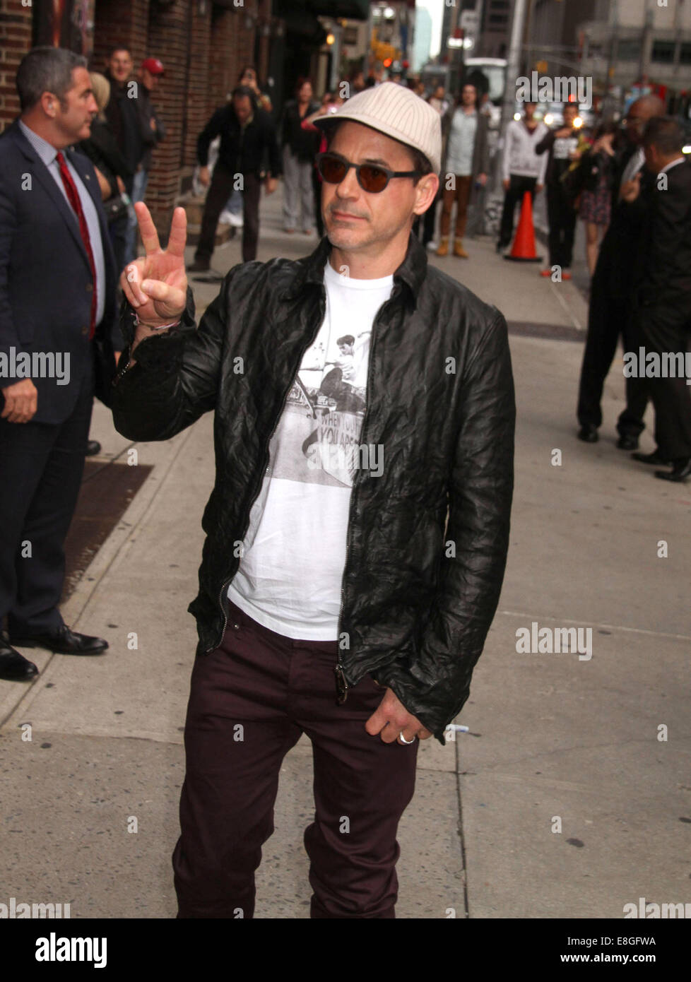 New York, USA. 7th Oct, 2014. Actor ROBERT DOWNEY JR. arrives for his ...