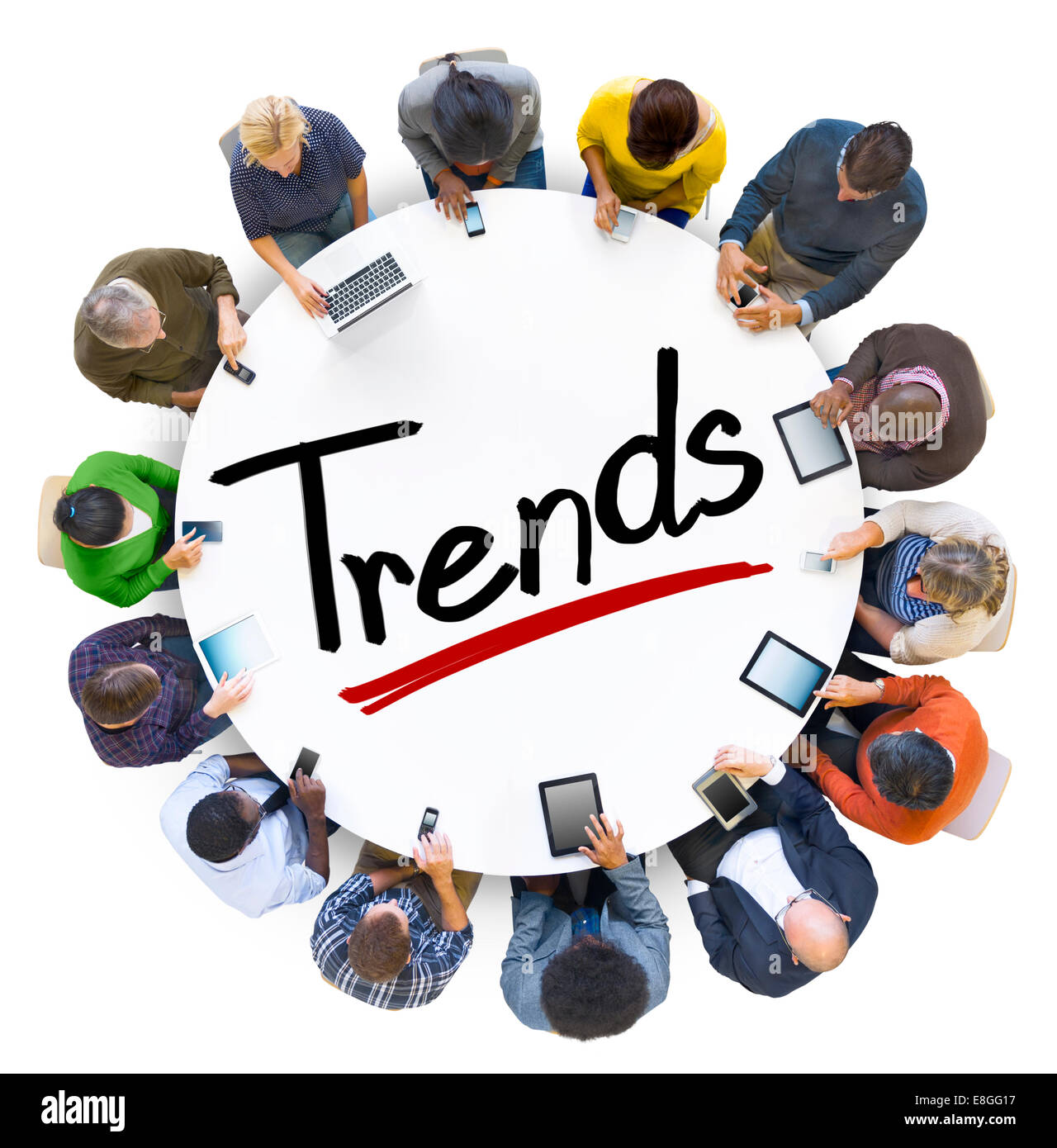 Aerial View of People and Trends Concepts Stock Photo - Alamy