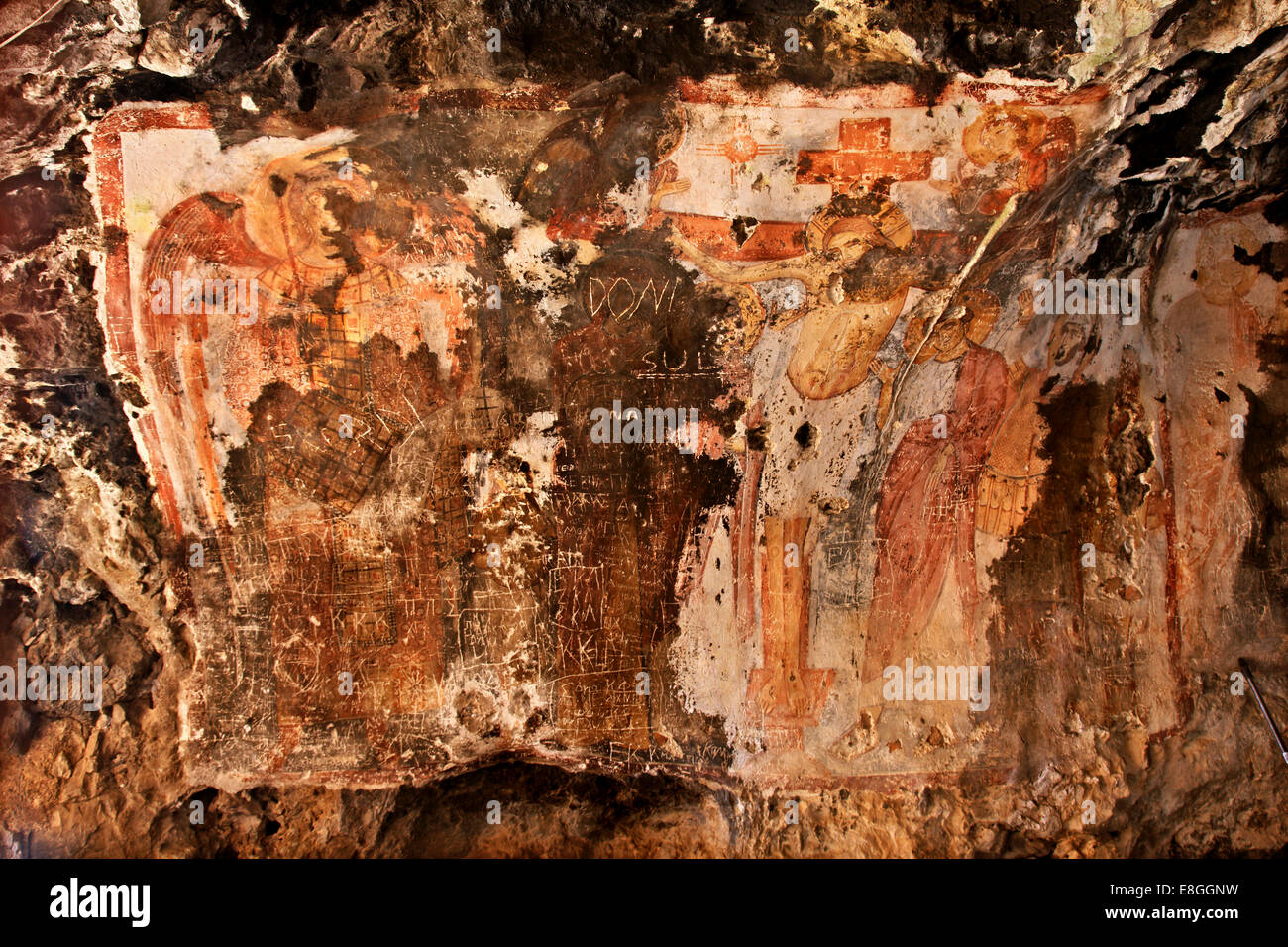 Inside the "cavechurch" of Agios Nikolaos Kremastos monastery (probably ...