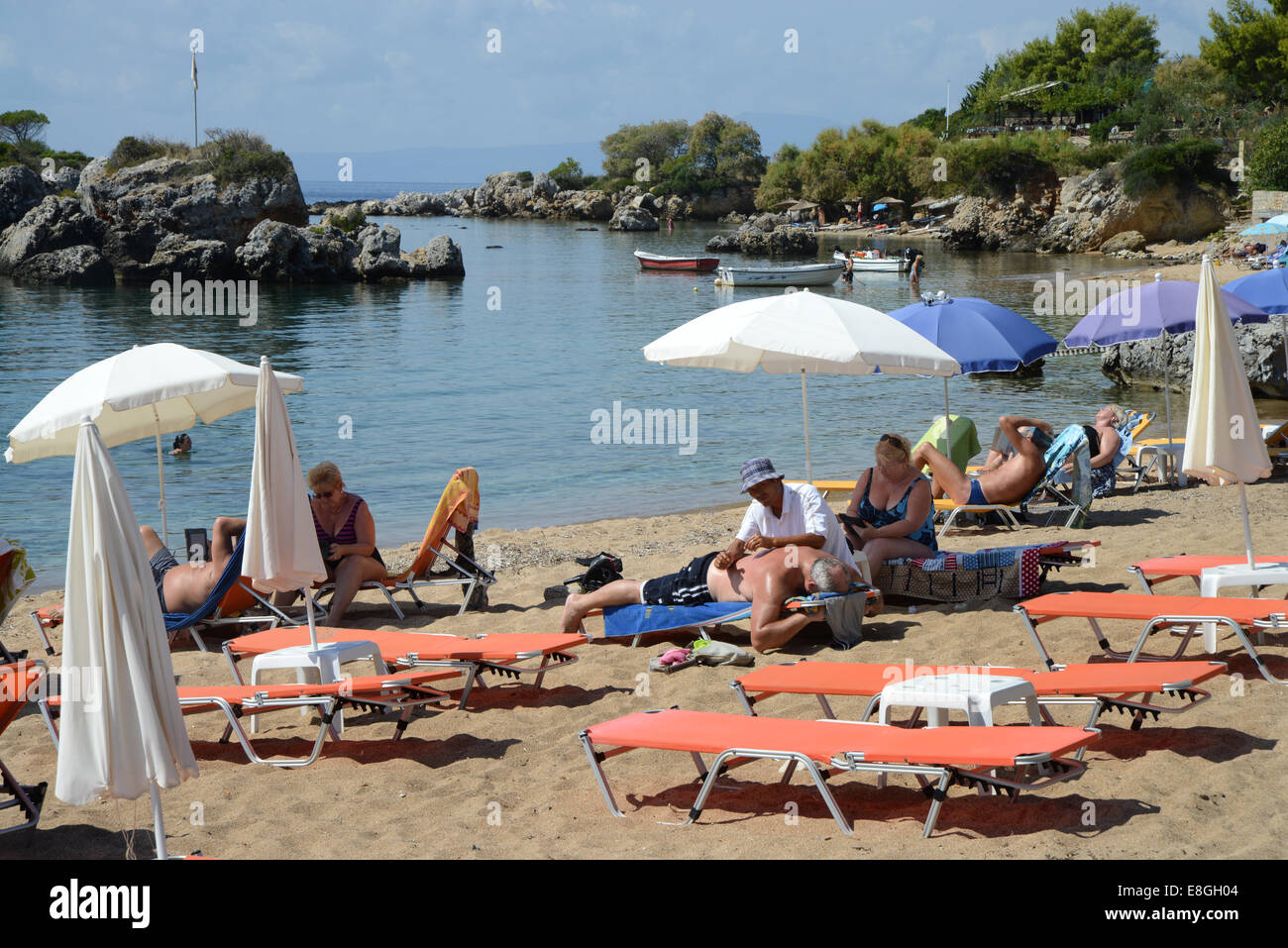 The atrractive seaside resort of STOUPA, GREECE Stock Photo - Alamy