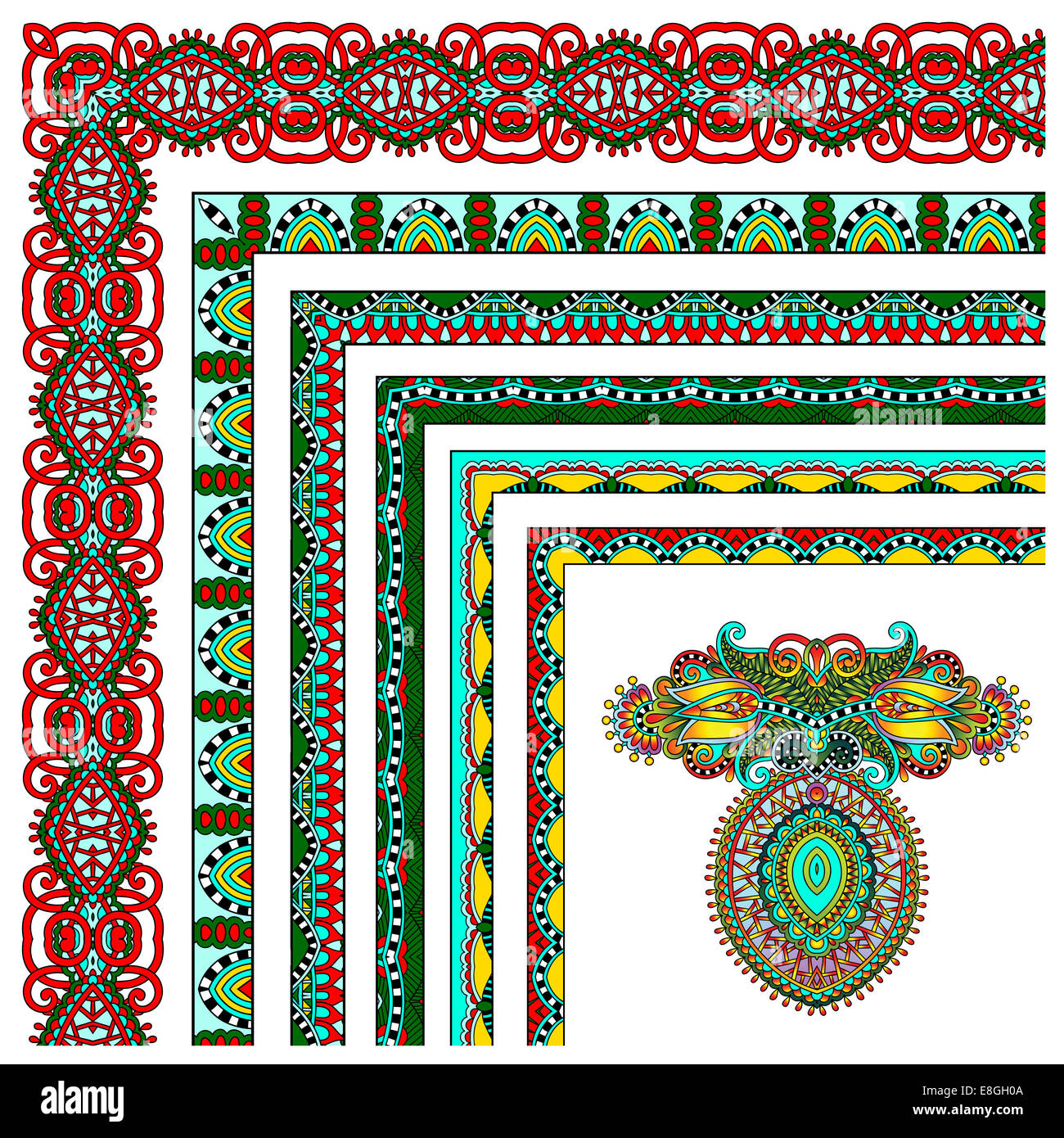 collection of ornamental floral vintage frame design Stock Photo - Alamy