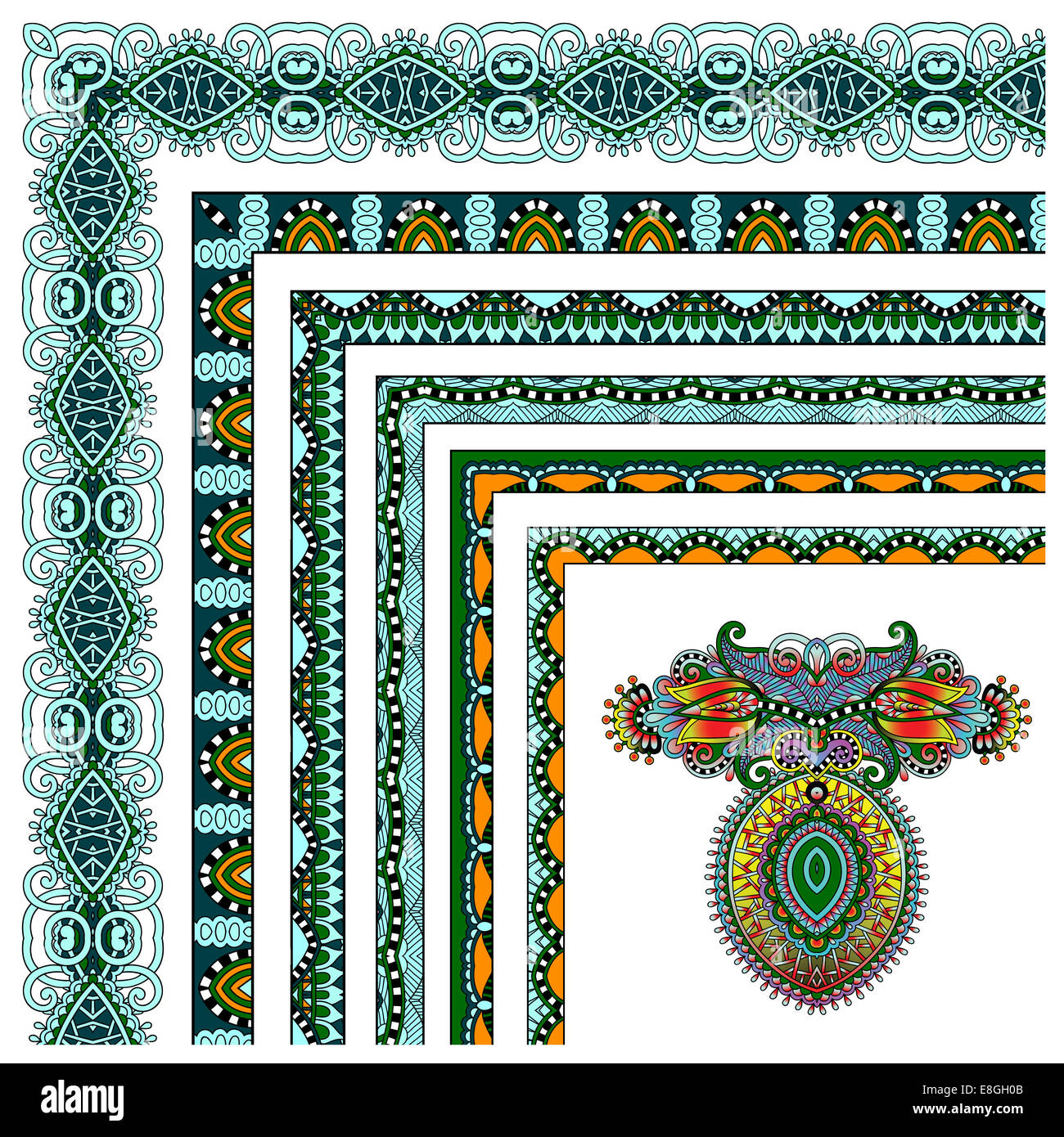 collection of ornamental floral vintage frame design Stock Photo - Alamy