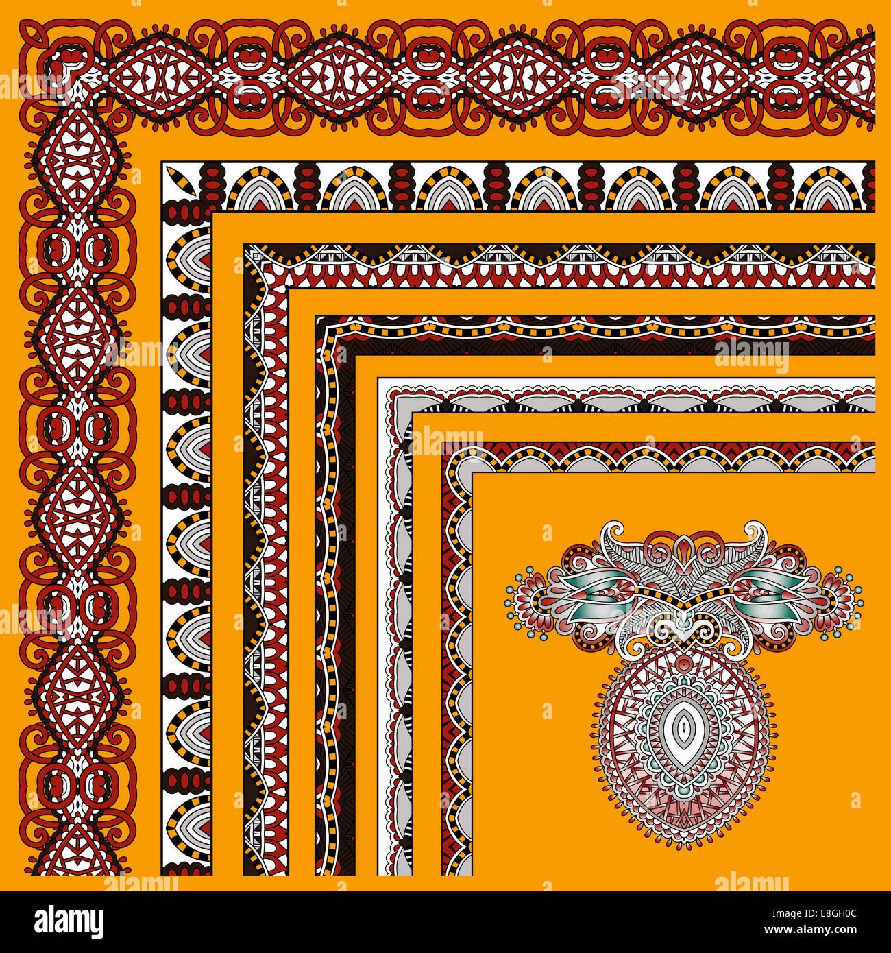 collection of ornamental floral vintage frame design Stock Photo - Alamy