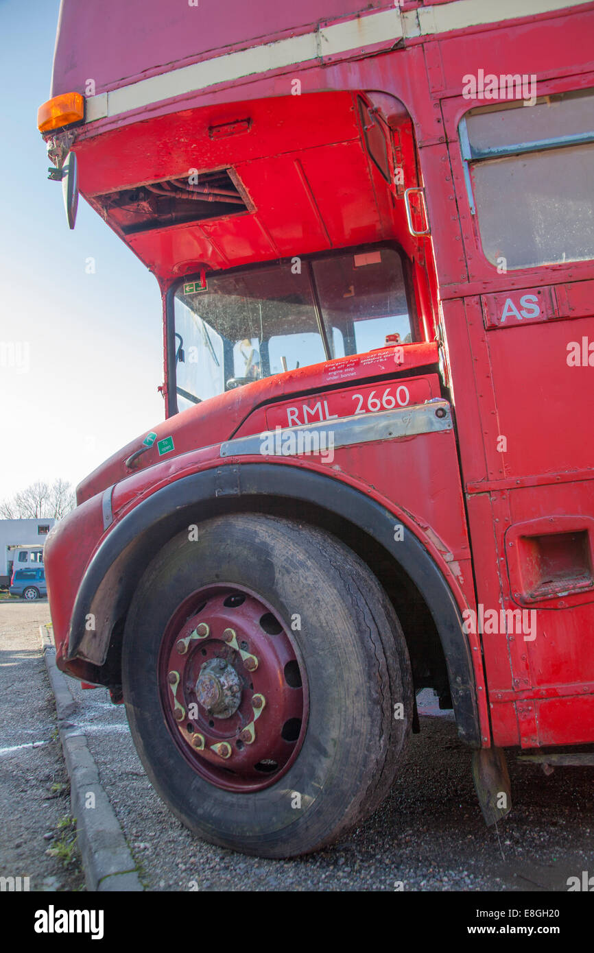 Derelict London buses Stock Photo - Alamy