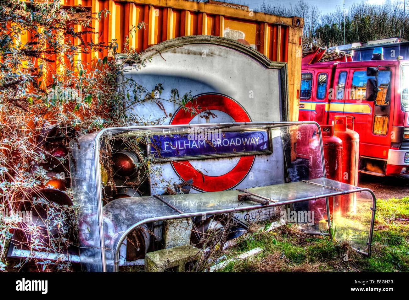 Abandoned Fulham Broadway tube sign Stock Photo - Alamy