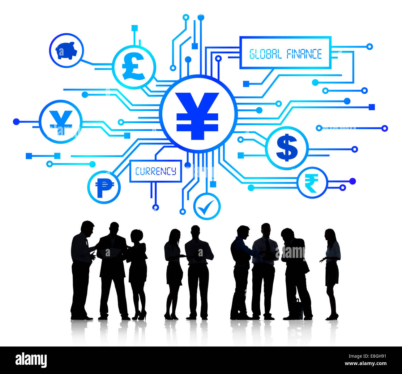 Group of Business People Discussing Global Finance Stock Photo - Alamy