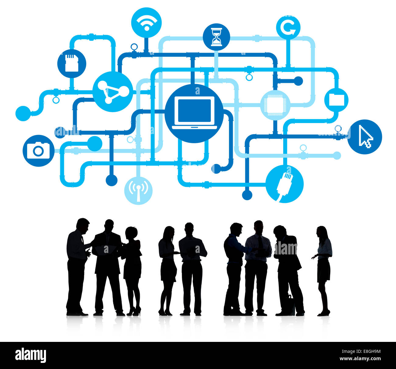 Business People Working and Technology Concept Stock Photo - Alamy