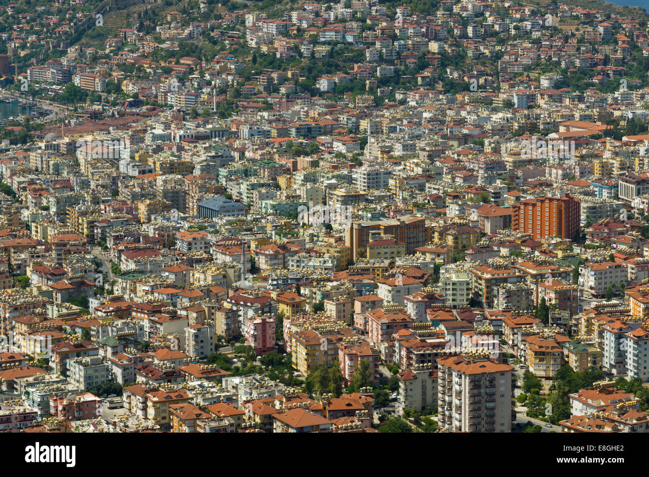 Residential buildings. Urbanization. Background. Alanya. Turkey Stock ...