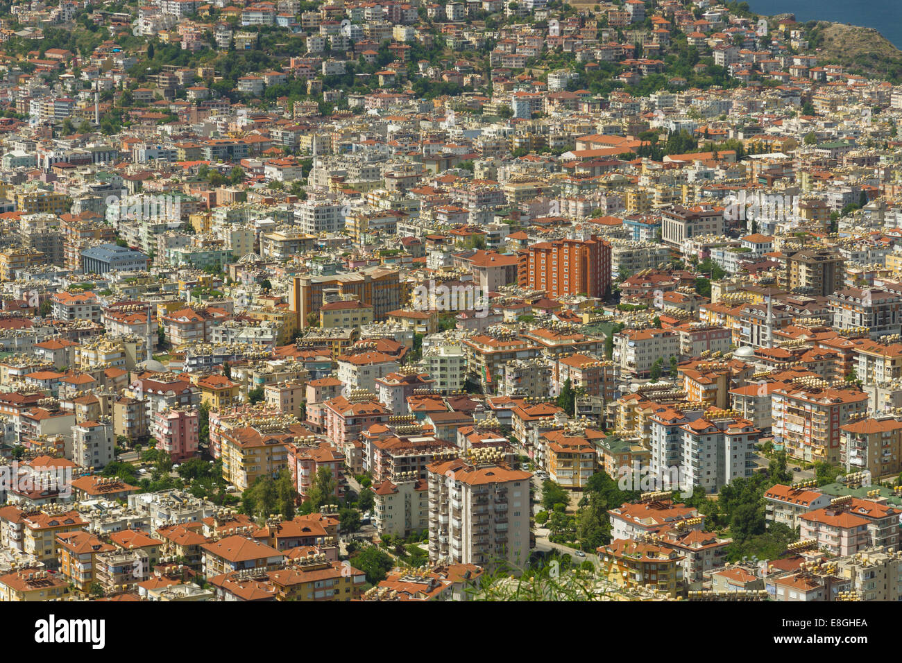 Residential buildings. Urbanization. Background. Alanya. Turkey Stock ...