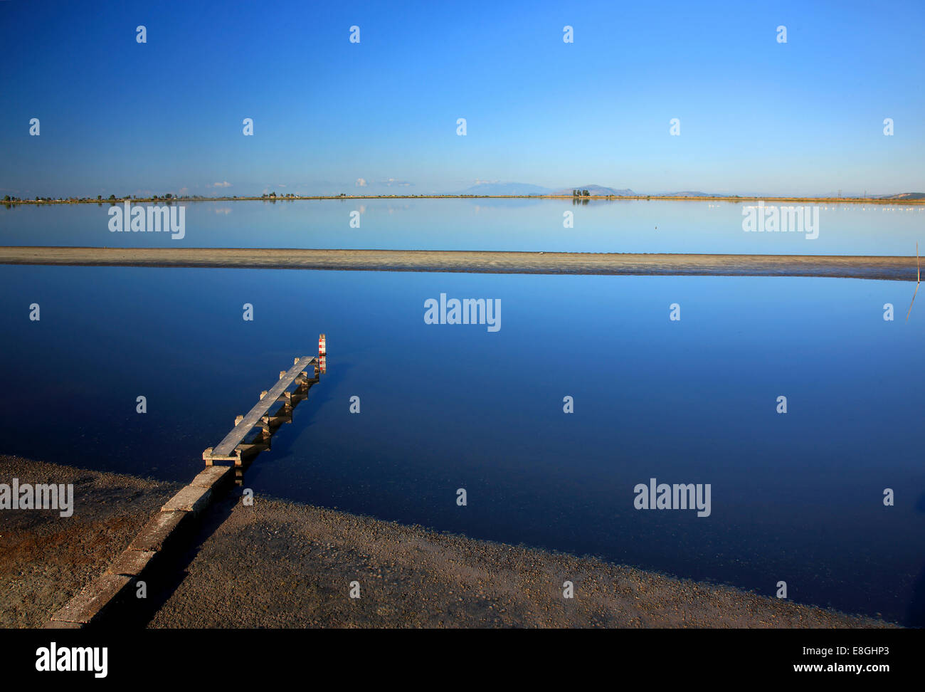 Lagoon of Messolonghi-Aitoliko (Aitolakarnania prefecture), one of the ...