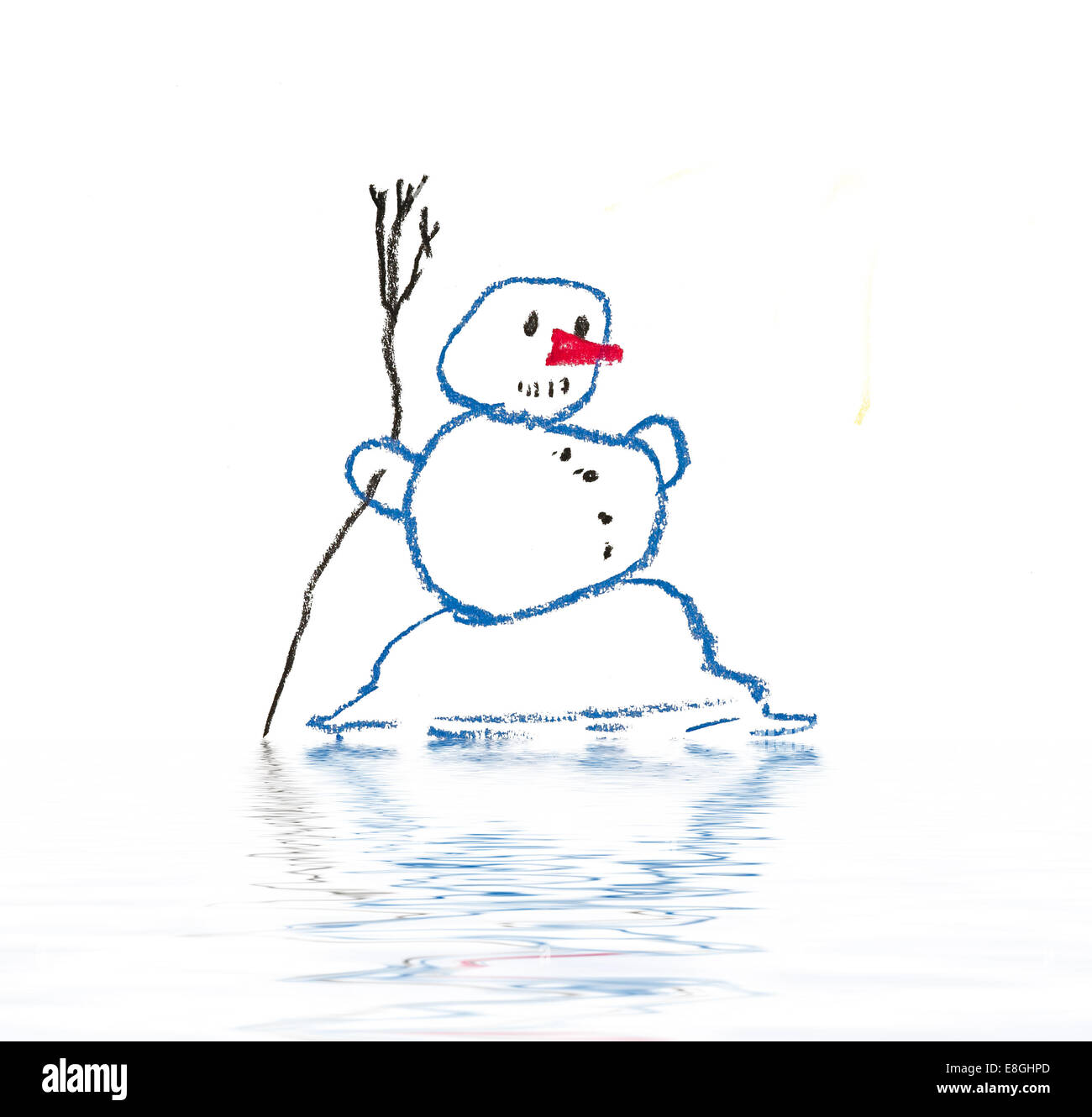 melting snowman - spring has come Stock Photo - Alamy