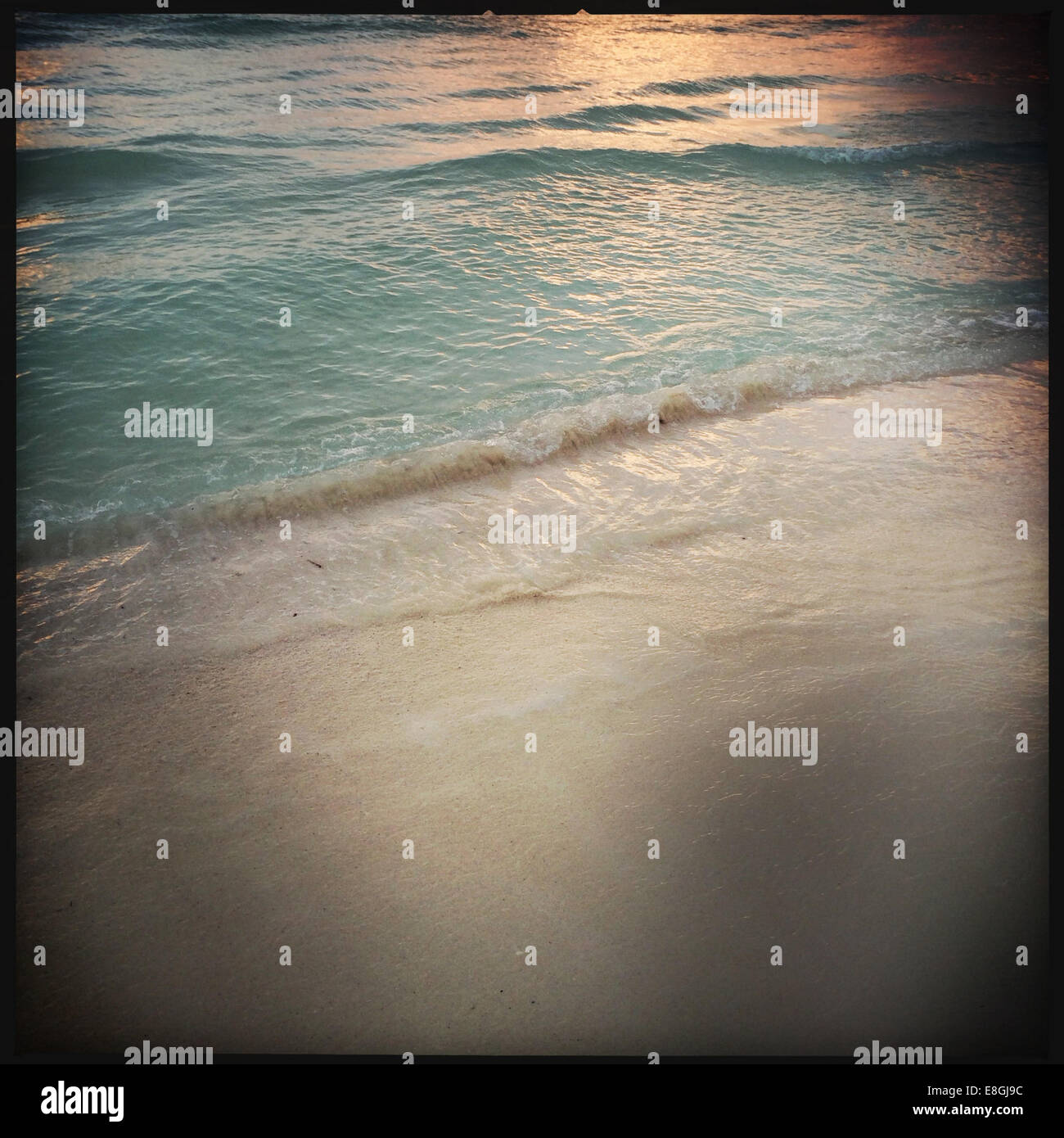 Mexico, Cancun, Sand and surf Stock Photo - Alamy