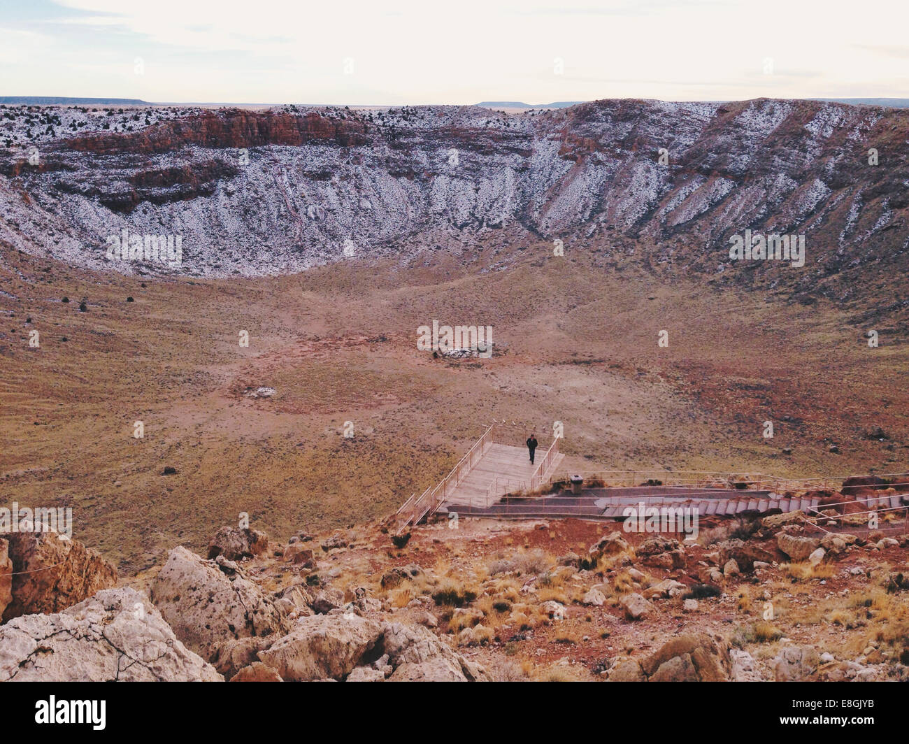 View to meteor crater Stock Photo - Alamy