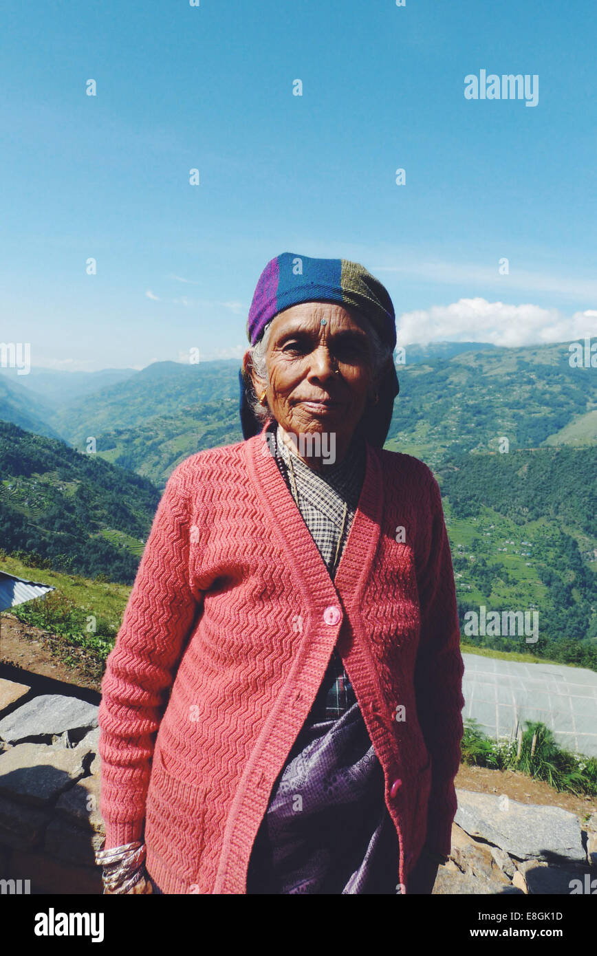 Nepal woman portrait hi-res stock photography and images - Alamy