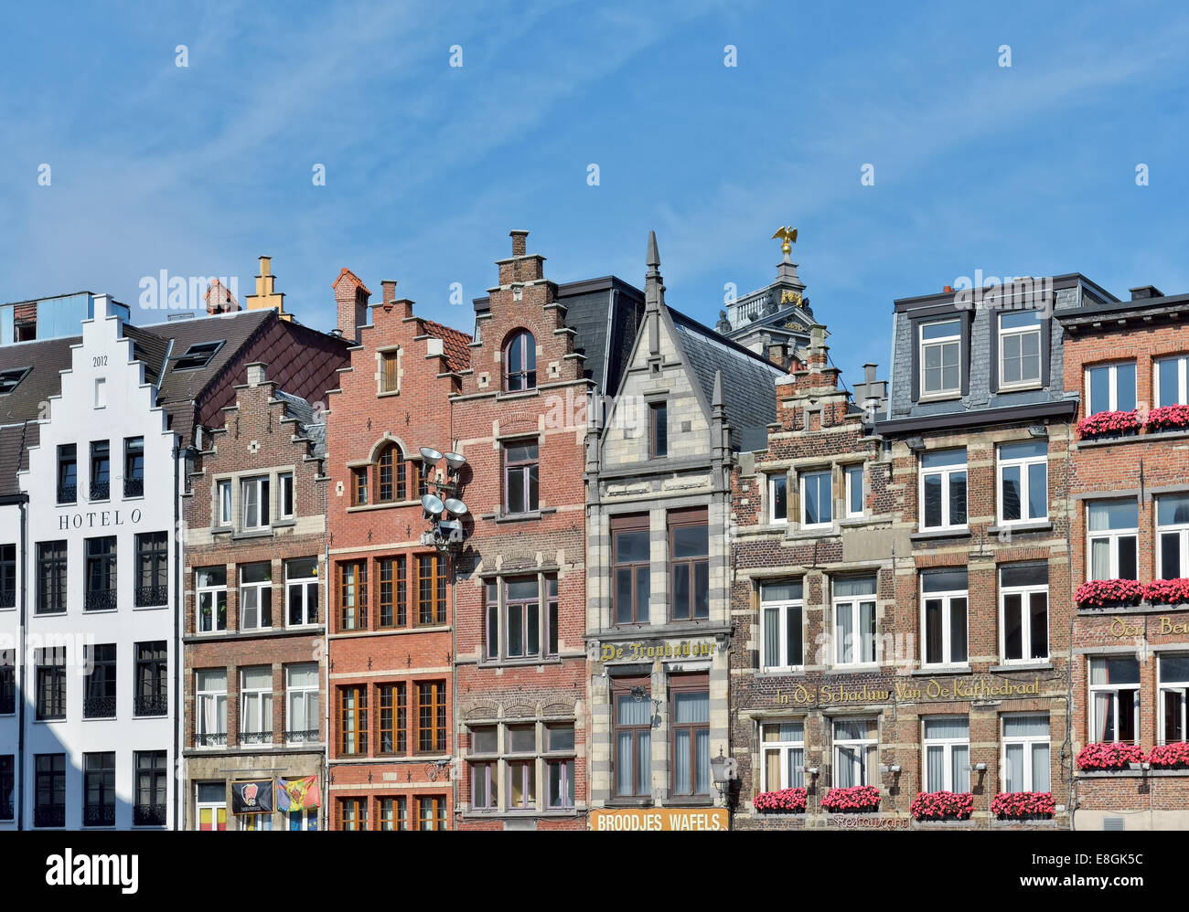 ANTWERP, BELGIUM-OCTOBER 04, 2014: Unity of architectural style in ...