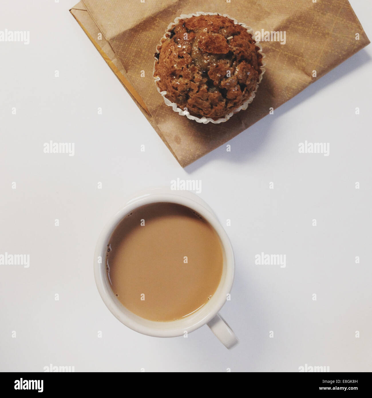 Muffin, coffee, white background hi-res stock photography and images ...