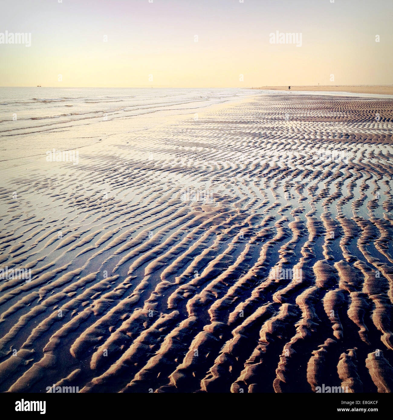 Seascape and sand on beach Stock Photo - Alamy
