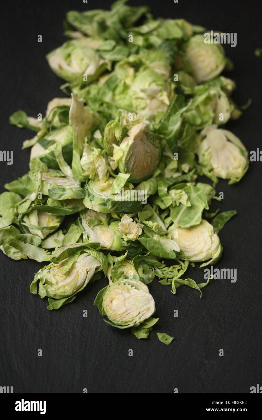 Sliced brussels sprouts Stock Photo - Alamy