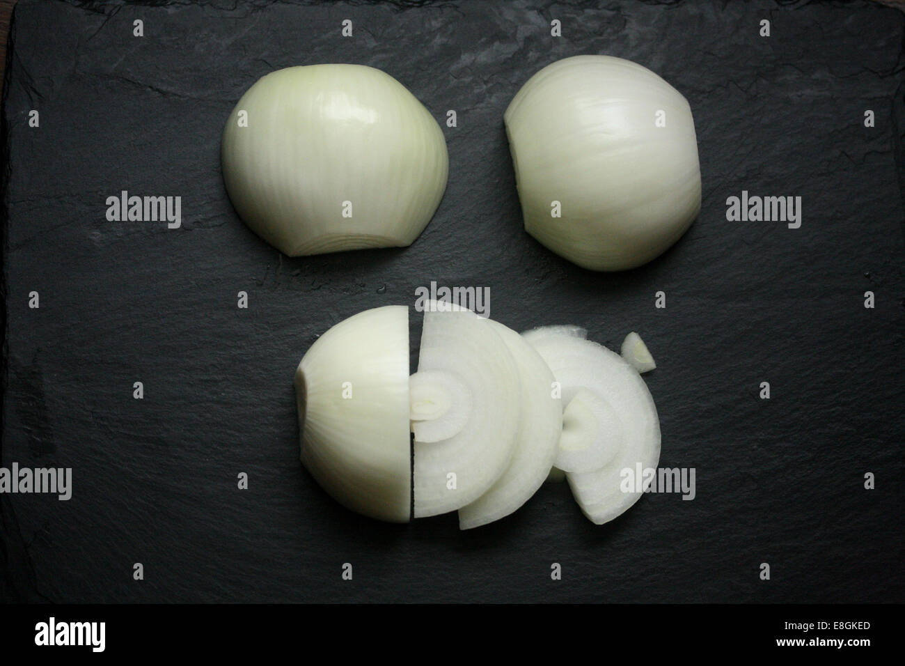 Onions and sliced Onions Stock Photo - Alamy