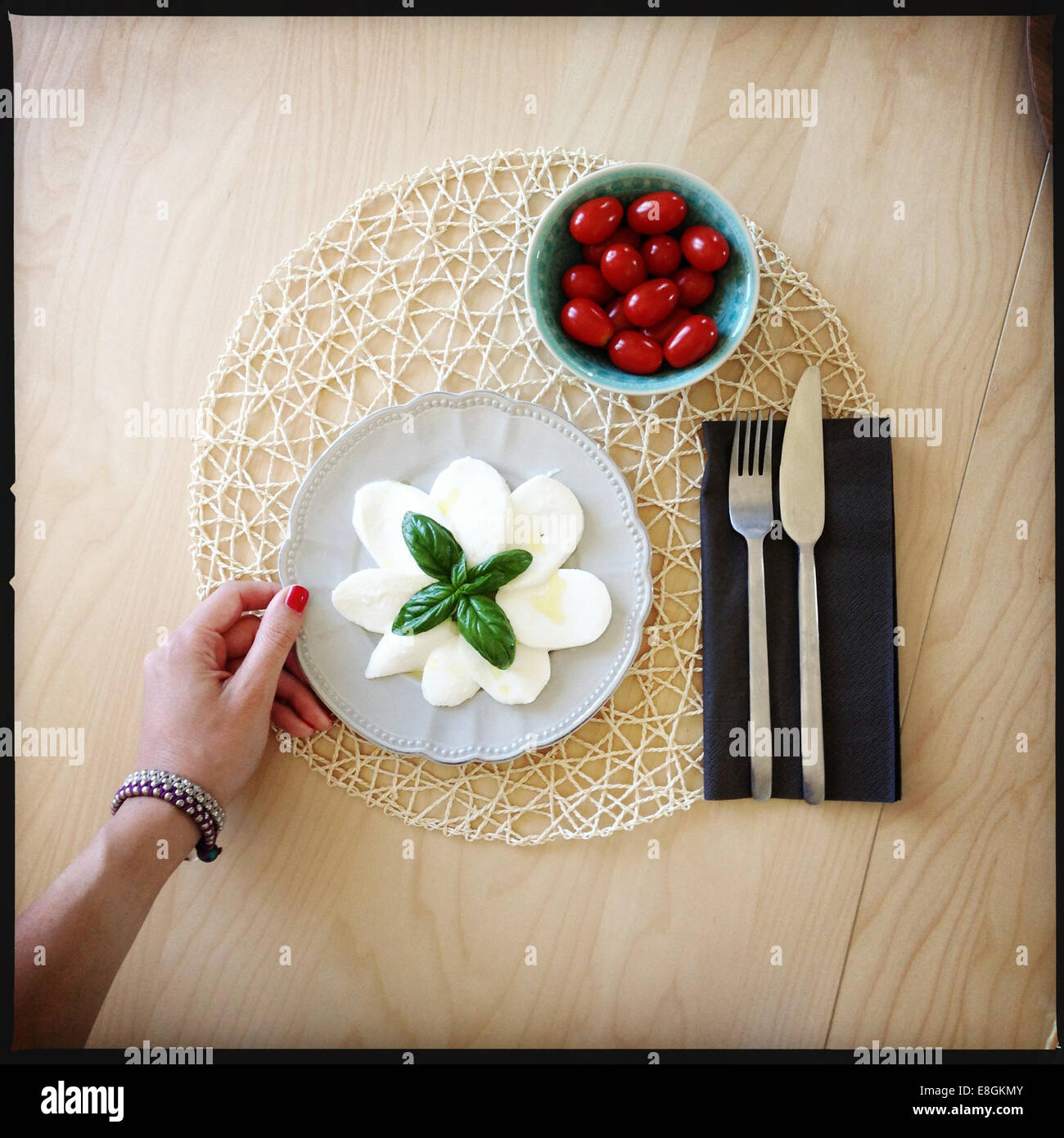 Italy Italian Summer Lunch Stock Photo - Alamy