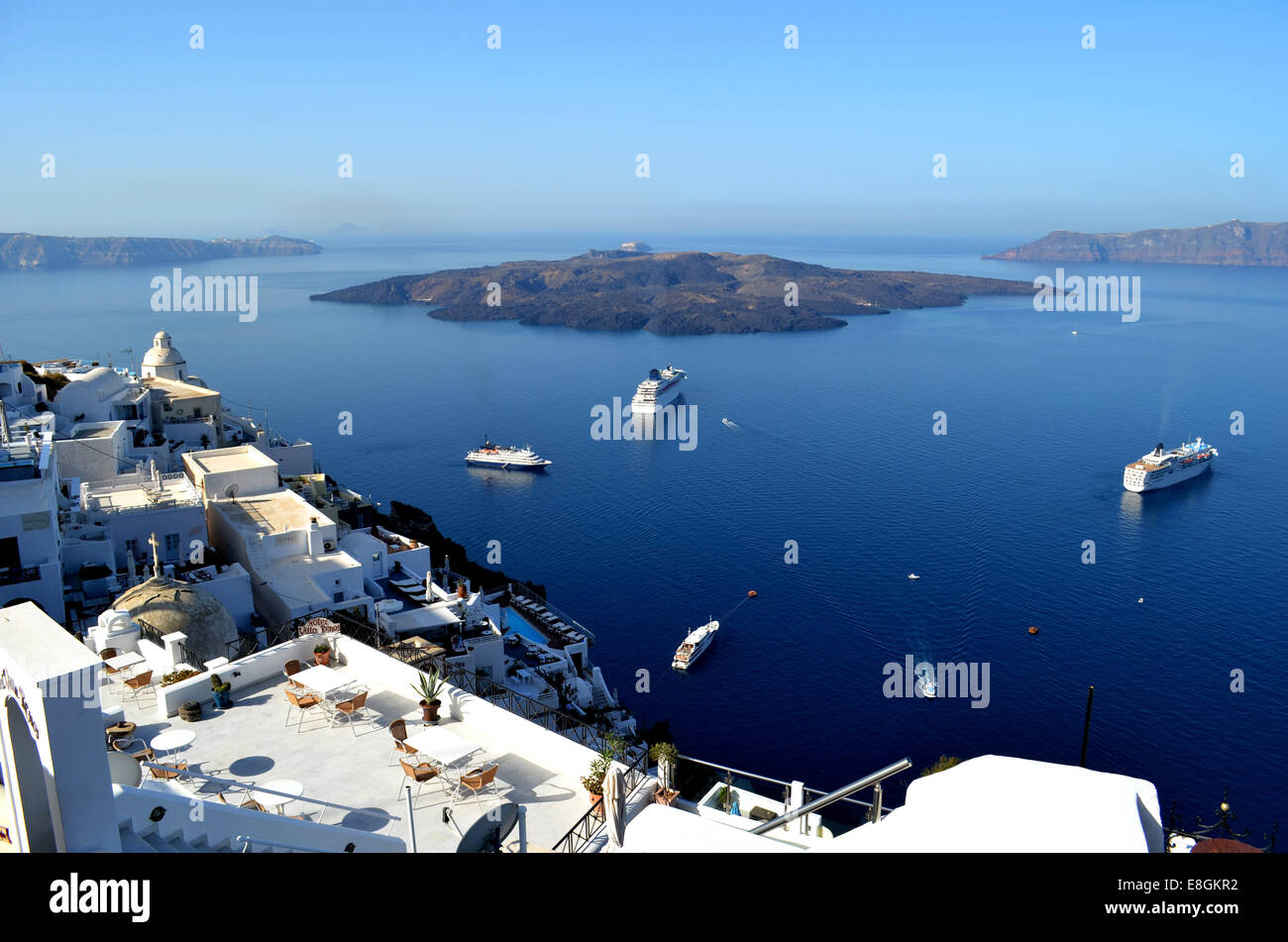 Santorini landscape, Cyclades islands, greece Stock Photo - Alamy