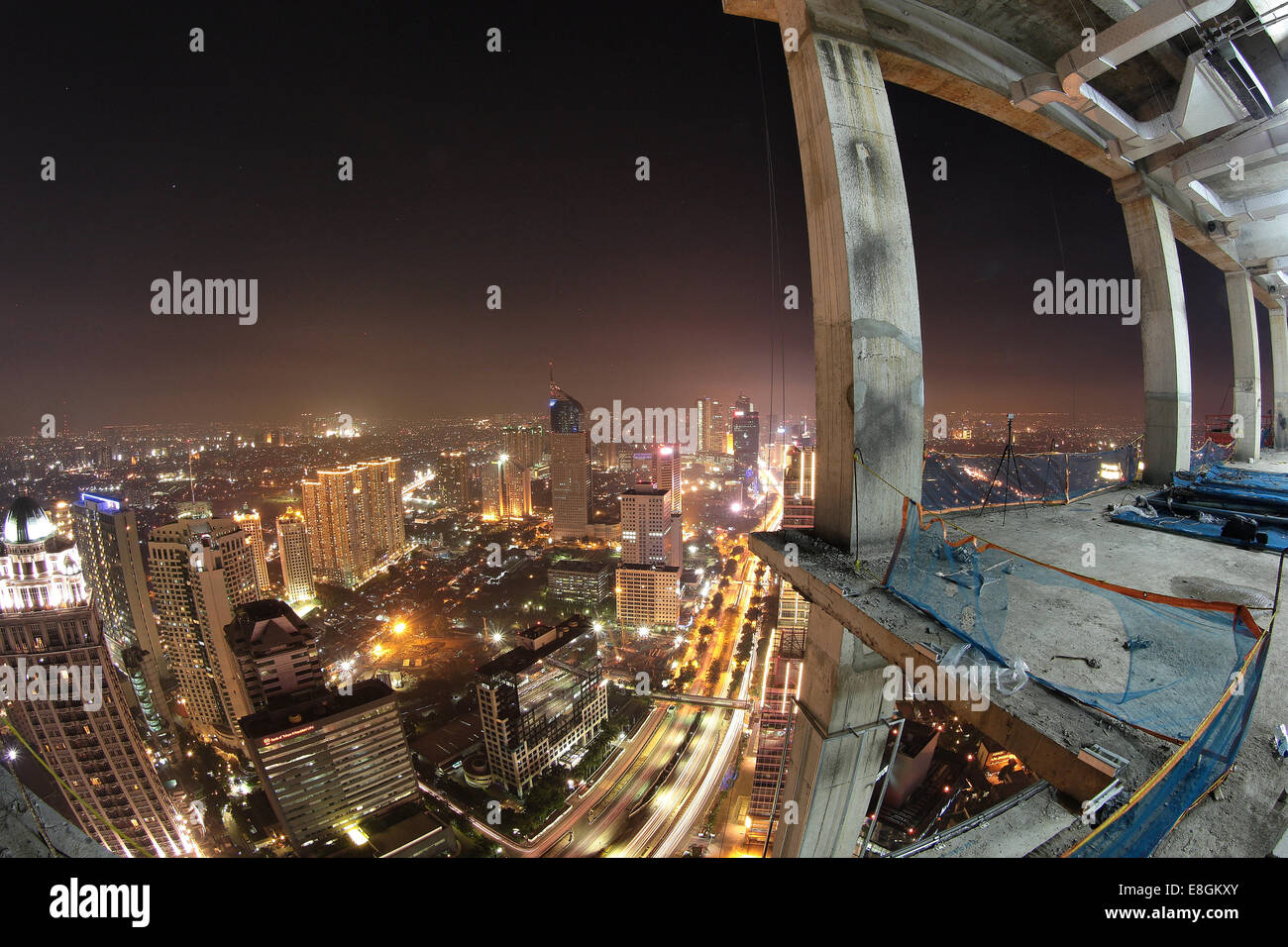 Indonesia jakarta view city night hi-res stock photography and images ...