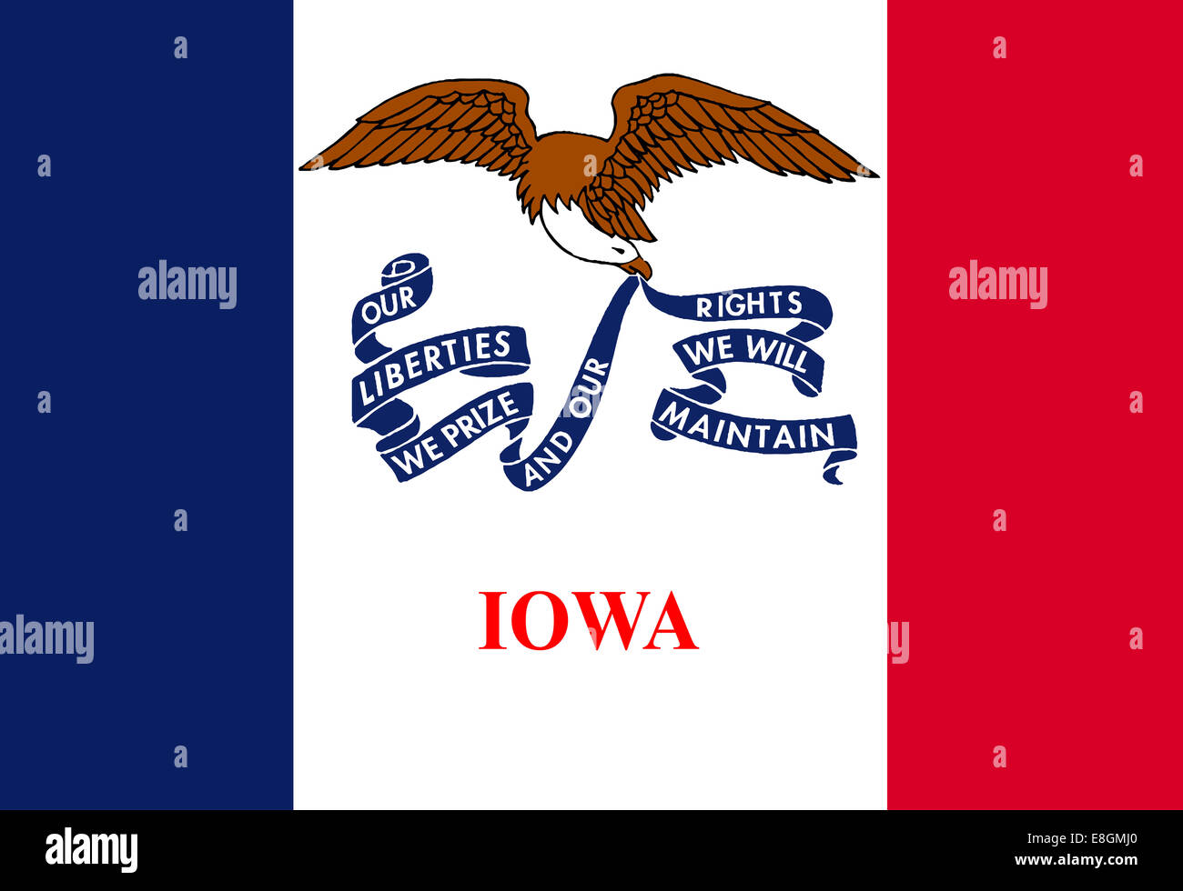 The flag of the USA state of IOWA Stock Photo - Alamy
