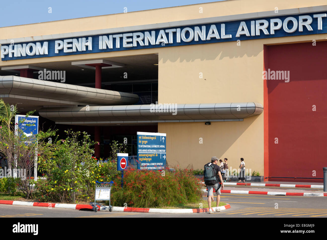 Entrance to Phnom Penh International airport, Cambodia Stock Photo - Alamy