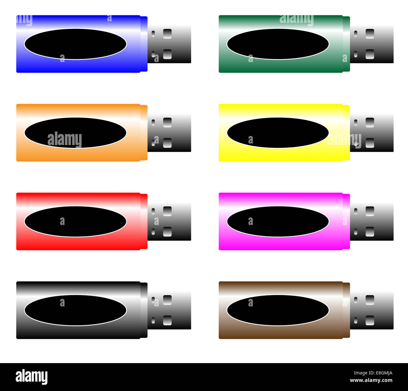 A collection of USB marker ID tags Stock Photo - Alamy