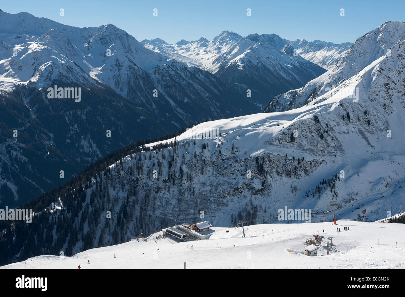 Alblittkopfbahn lift station, Kappl-Sunny Mountain ski resort, Paznaun ...