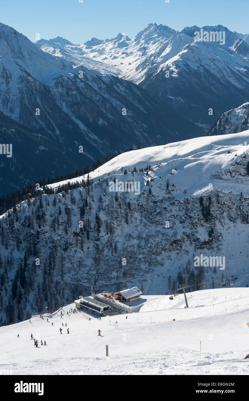 Alblittkopfbahn lift station, Kappl-Sunny Mountain ski resort, Paznaun ...