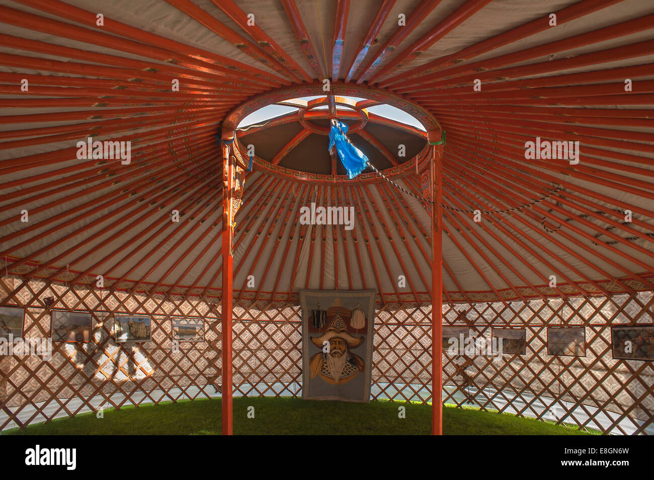 Original Mongolian yurt, traditional tent of the nomads in western and ...