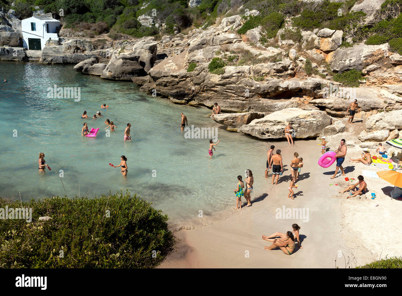 Minorca people beach hi-res stock photography and images - Alamy
