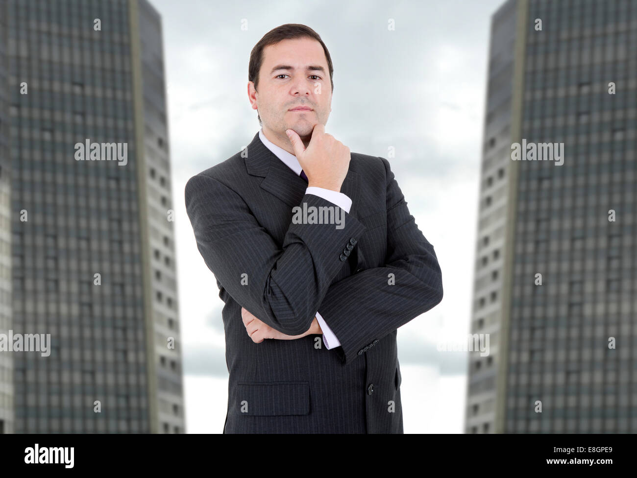 young business man thinking at the office Stock Photo - Alamy