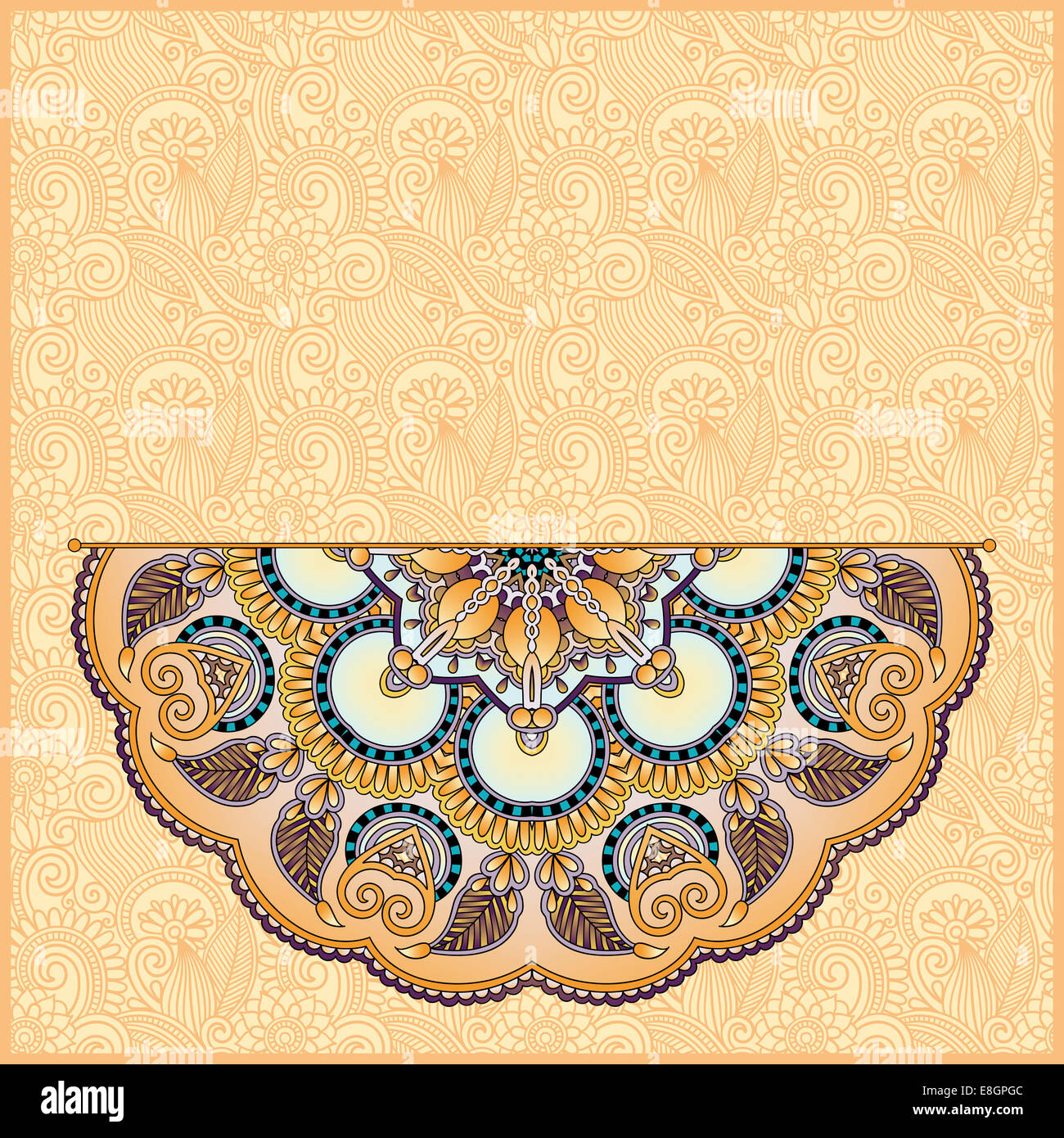 pattern in ukrainian oriental ethnic style for your greeting car Stock ...
