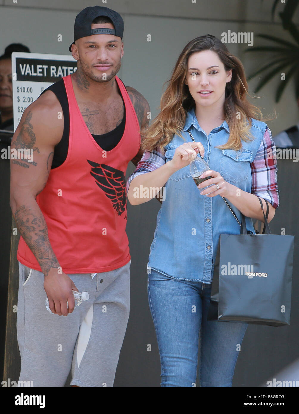 Kelly Brook and fiance David McIntosh at The Grove in West Hollywood ...