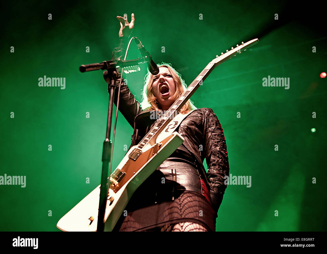 Hard rock band Halestorm performs live at Manchester Academy Featuring ...