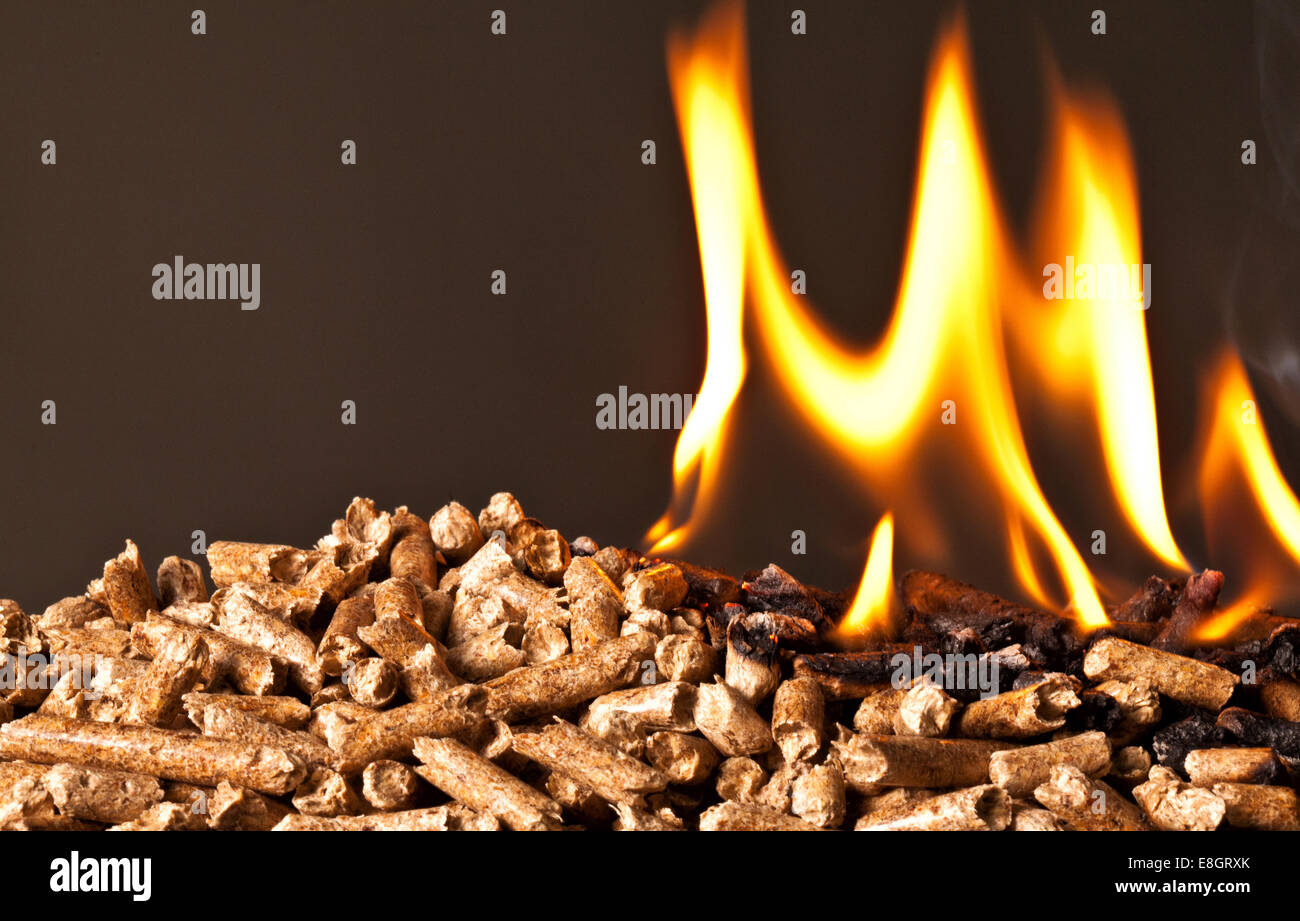 closeup image of wood pellets Stock Photo - Alamy